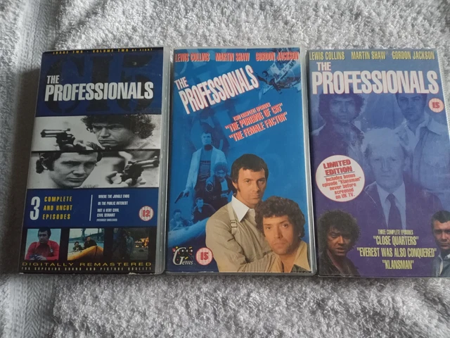 THE PROFESSIONALS BODIE & Doyle CI5 3 x VHS Cassettes 1970s action ...
