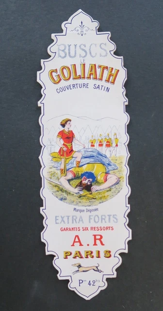 VINTAGE BUSCS LE GOLIATH satin busc busk Paris old label $39.30 ...