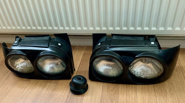 MORETTE HEADLIGHTS ESCORT Mk4 S2 Rs turbo Cibie Twin Headlamps Xr3i RHD ...
