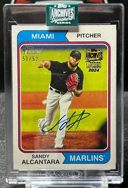 2024 TOPPS ARCHIVES Signature Series Sandy Alcantara Auto #D 50/52 EUR ...