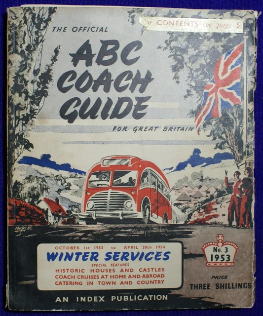 ABC BUS COACH GUIDE TIMETABLE MAP CORONATION MORLOY WINTER 1st OCT 1953 ...