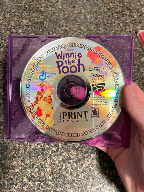 DISNEY INTERACTIVE WINNIE The Pooh Print Studio CDRom General Mills ...