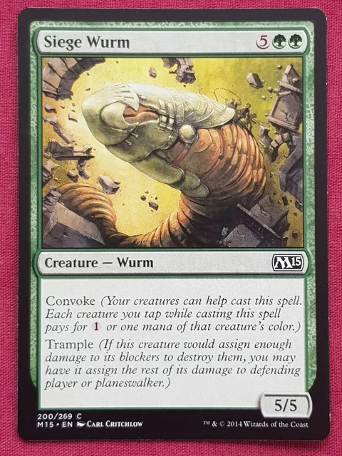 MAGIC THE GATHERING 2015 CORE SET M15 SIEGE WURM green card MTG EUR 4 ...