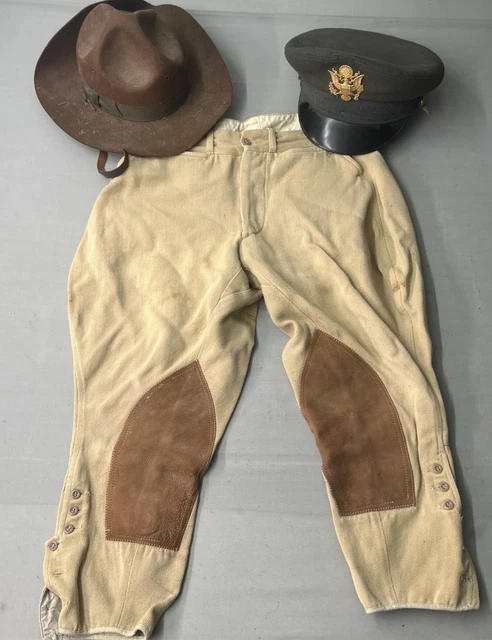 WWII U.S. ARMY Officer Uniform Lot 1944 Field Service Hat Officer Visor ...