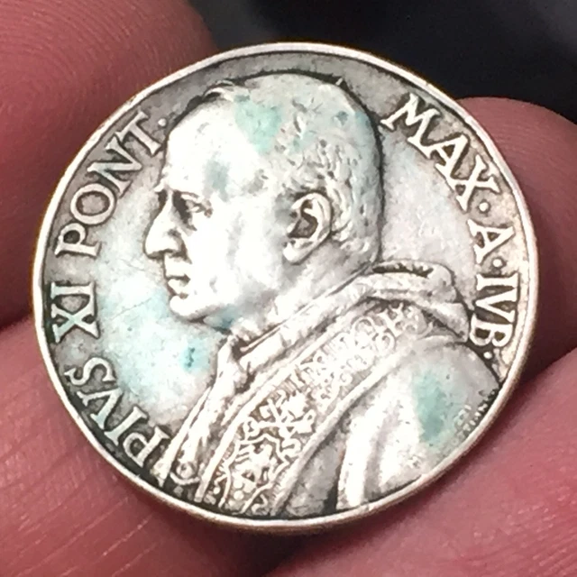 CITTA' DEL VATICANO Papa PIO XI 10 LIRE ARGENTO 1933 1934 EUR 17,89 - PicClick IT