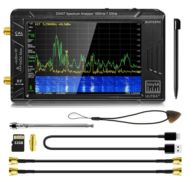 TINYSA ULTRA+ ZS407 Spectrum Analyzer, 2025 Upgraded HW V0.5.4 4.0 Inch ...