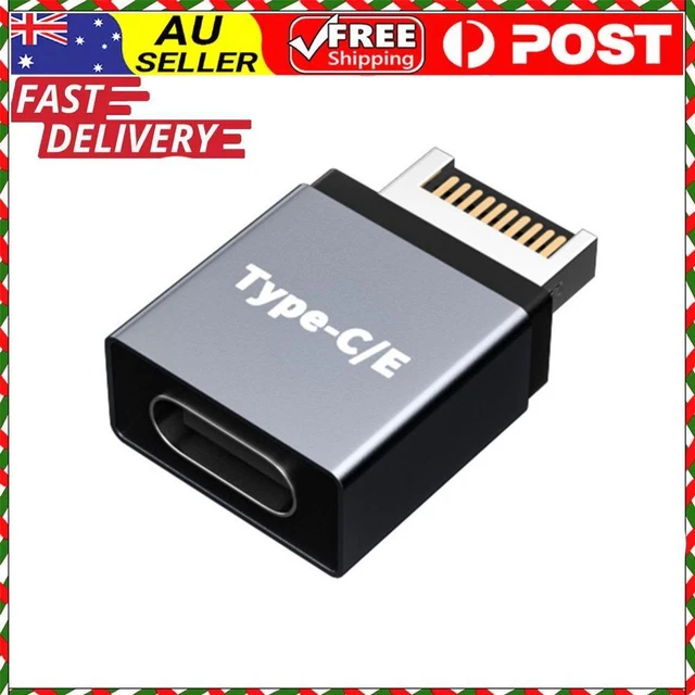 MOTHERBOARD TYPE E to Type C Adapter Desktop Computer PC Connector Part ...