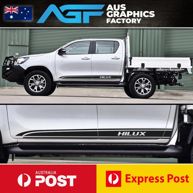 TOYOTA HILUX 2000 - 2023 Side Stripes Sticker Decal Kit SUIT Dual Cab ...