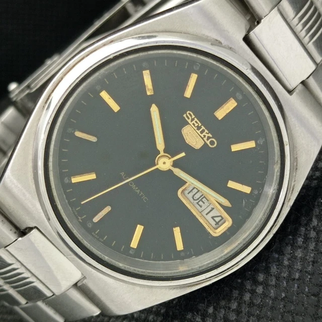 GENUINE VINTAGE SEIKO 5 AUTO 7009A JAPAN MENS ORIGINAL DIAL WATCH 608b ...