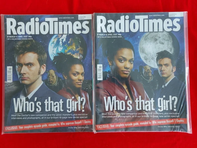 RADIO TIMES X2 2007 ~ DOCTOR WHO ~ DAVID TENNANT~ FREEMA AGYEMAN ...