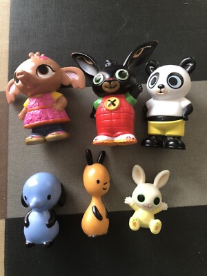 CBEEBIES BING BUNNY Figures X 6: Bing; Sula; Pando; Flop, Amma ...