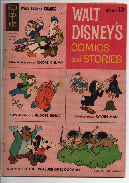 WALT DISNEYS COMICS And Stories 265 Gold Key Comic Book 1962 Mickey ...