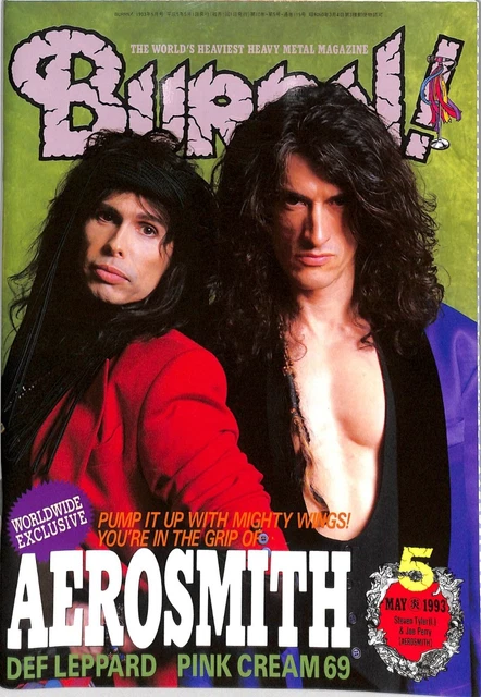 BURRN! MAGAZINE ISSUE #5 May 1993 Aerosmith Cover Heavy Metal Japan £51.93 - PicClick UK