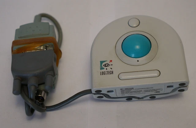 LOGITECH TRACKMAN T-CC3 Portable Mouse , Serial , with PS/2 Adapter $24 ...