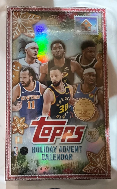 2025/26 TOPPS HOLIDAY Basketball Countdown Advent Calendar Christmas ...