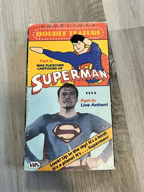 SUPERMAN DOUBLE FEATURE VHS 1986 George Reeves Animated + Live Action £ ...