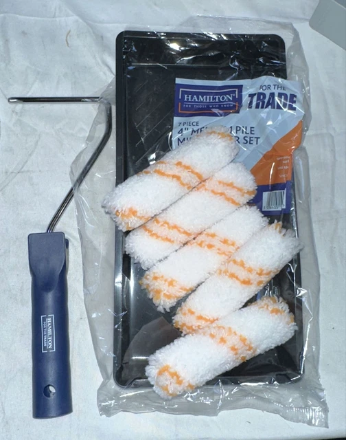 HAMILTON PILE PAINT Roller Set 4" for The Trade 7 Piece Medium ...