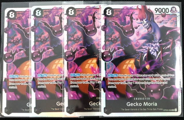 ONE PIECE TCG Gecko Moria OP06-086 Wings of the Captain X4 Playset Near ...