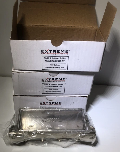 EXTREME BROADBAND 8 Way Coaxial Gateway Splitter IPGSM04D-VF Set of 3 ...