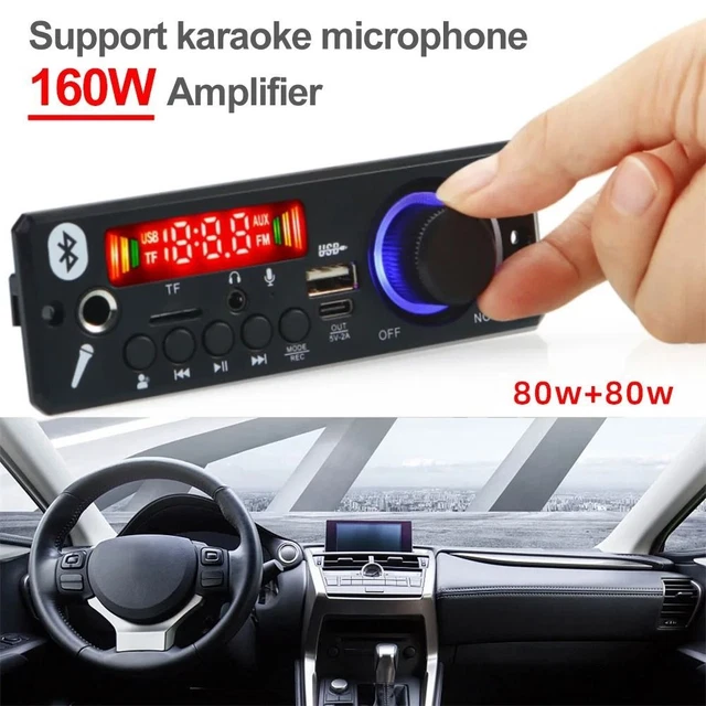 160W AMPLIFIER BLUETOOTH 5.0 DIY MP3 Decoder Board Audio Player 12V MP3 ...