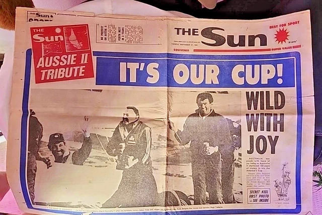 1983 AMERICA'S CUP AUSTRALIA II WIN! - The SUN Sydney - Souvenir ...