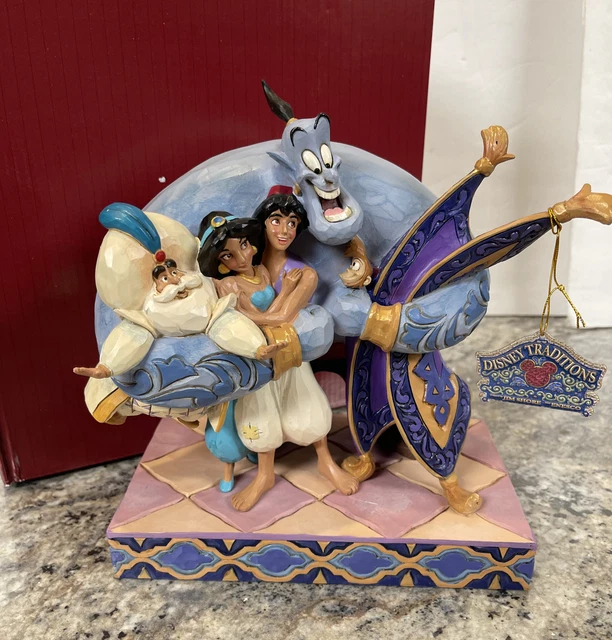 DISNEY ALADDIN GROUP Hug Jim Shore Magic Carpet Sultan Jasmine NO BEARD ...