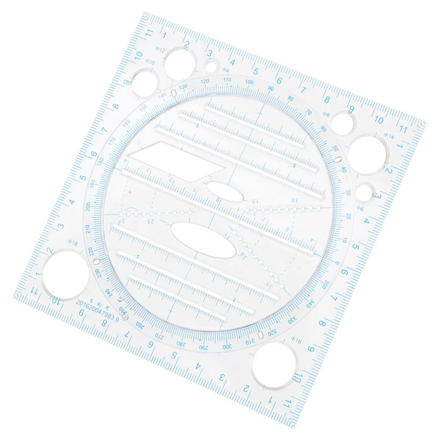 RIGHELLO DISEGNO PLASTICA studente modello cerchio di disegno stencil ...