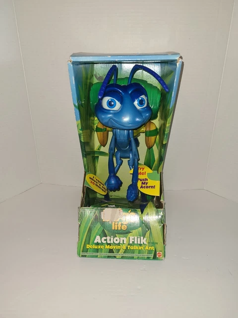 MATTEL DISNEY PIXAR A Bugs Life Action Flik Deluxe Movin Talking Ant 12 ...