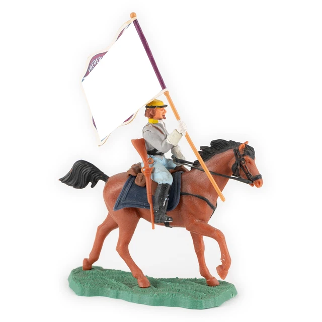 FLAG BEARER, AMERICAN Civil War ACW Cavalry, Britains Herald NRE £29.78 ...
