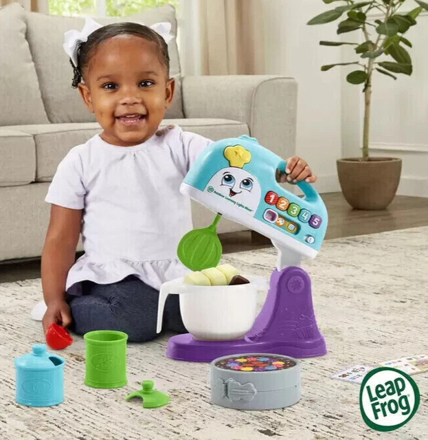 LEAPFROG RAINBOW LEARNING Lights Mixer baking cake educational blender ...