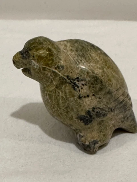AUTHENTIC INUIT (ESKIMO) Soapstone Carving BIRD - Markoosie Papigatuk ...
