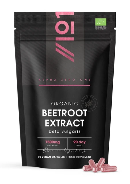 ORGANIC BEETROOT EXTRACT Capsules 7500mg - High Strength 1 count (Pack ...