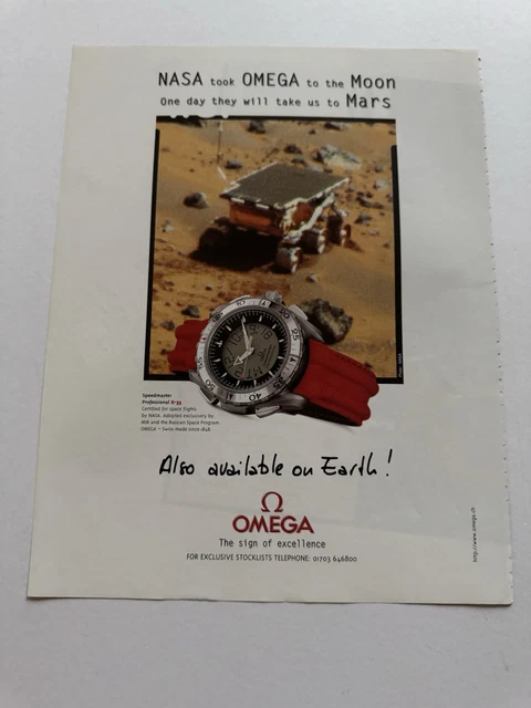 ORIGINAL OMEGA SPEEDMASTER Moon Watch Magazine Advert Man Cave ...