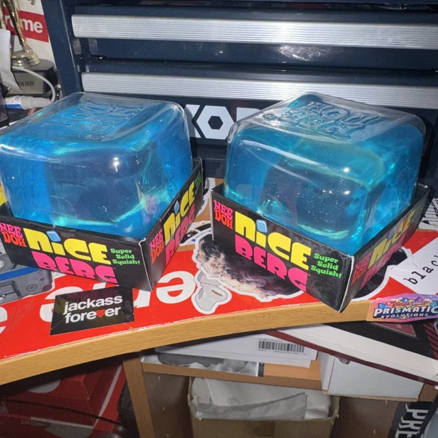 NEE DOH NICE Berg Super Solid Squish Blue Tactile Squeeze Toy Viral ...