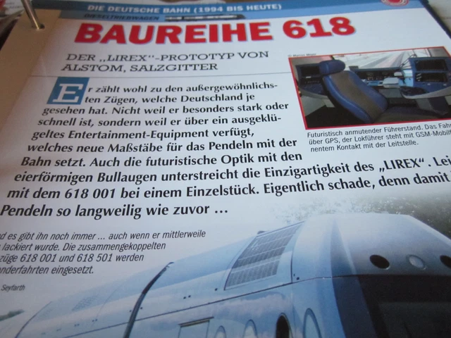 DEUTSCHE EISENBAHNGESCHICHTE N DB AG Baureihe 618 LIREX Prototyp von ...
