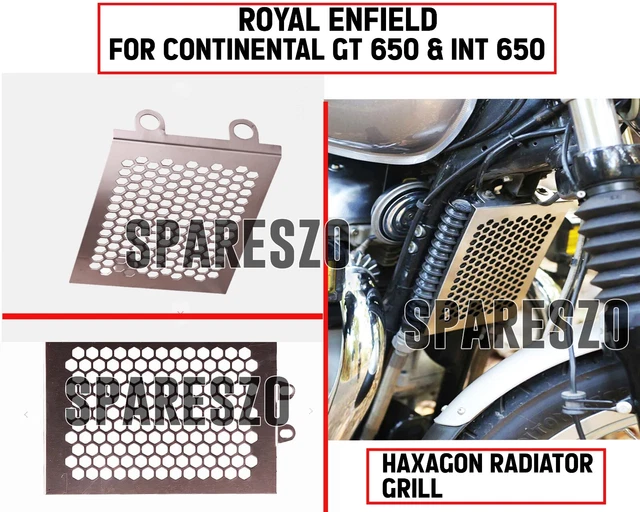 ROYAL ENFIELD &HEXAGON RADIATOR GRILL" For Interceptor 650 ...