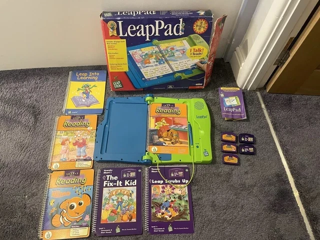 LEAP PAD LEARNING System With 5 X Books And Cartridges GWO With Box £29 ...