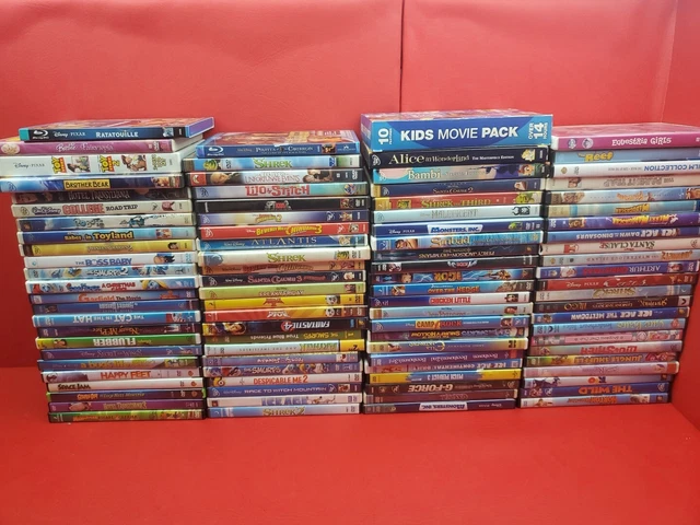LOT OF 90 Dvd Kids Children's Disney Dreamworks Animated Cartoon Comedy ...
