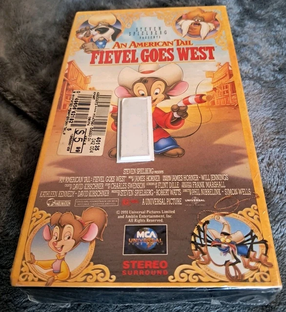 AN AMERICAN TAIL: Fievel Goes West (VHS Tape, 1992) Spielberg/MCA -New ...