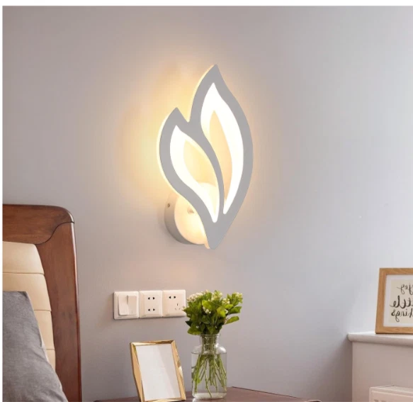 ATTRACTIVE WHITE CREATIVE Flower Shaped LED Wall Light Indoor, 13W ...