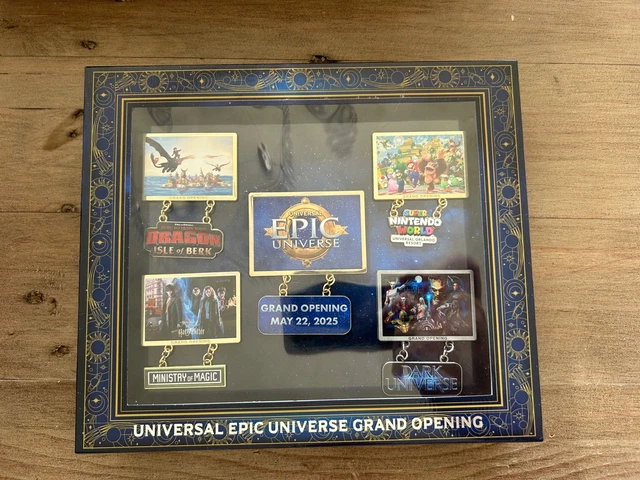 UNIVERSAL EPIC UNIVERSE Grand Opening Day 2025 LE 5 Boxed Pin Set Harry ...