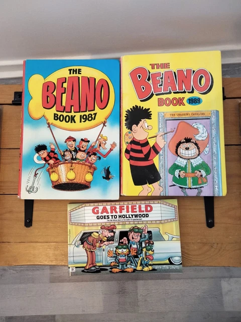 THE BEANO ANNUAL 1987 And 1989 Plus Garfield Spine Showing Wear EUR 7 ...
