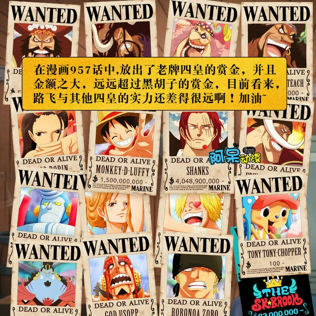 ANIME ONE PIECE Poster Arrest Warrant Luffy Zoro Nami WANTED Poster 1 ...