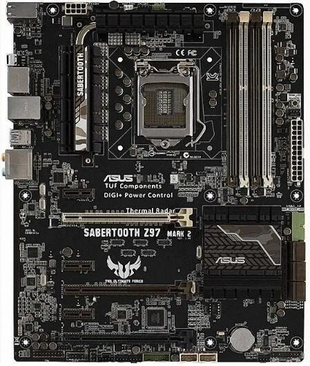 ASUS SABERTOOTH Z97 Mark2 LGA 1150 Intel Motherboard HDMI SATA 6Gb/s ...