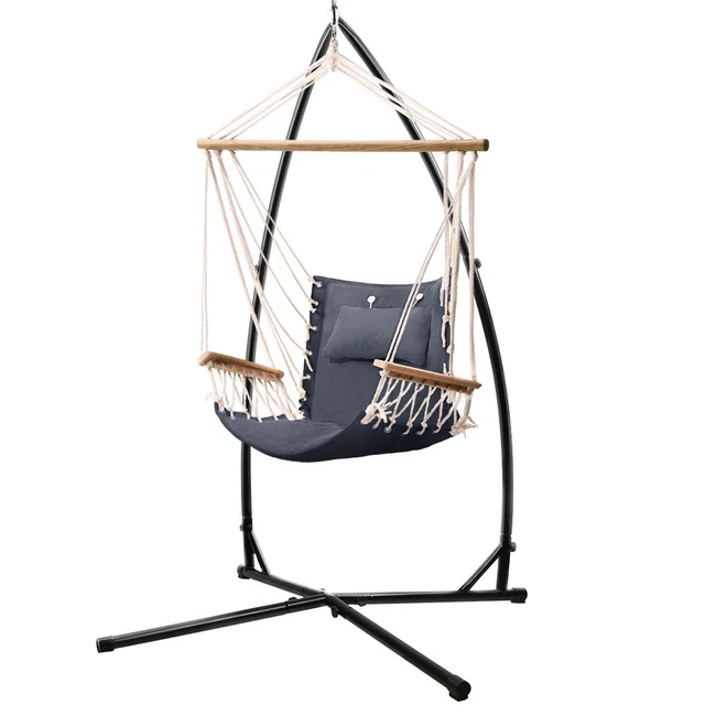 GARDEON OUTDOOR HAMMOCK Chair with Steel Stand Hanging Hammock Beach ...