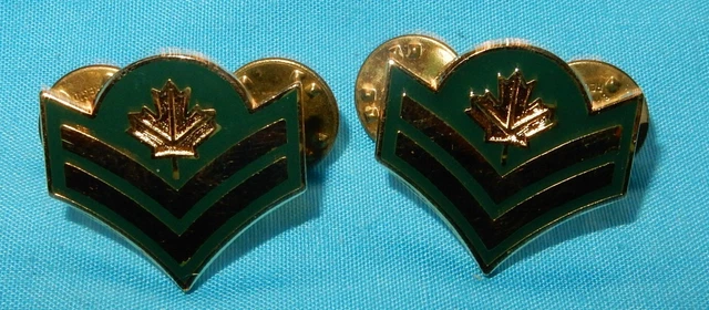 FINE CANADIAN MILITARY Forces Rank Insignia Badge Pair Master Corporal ...