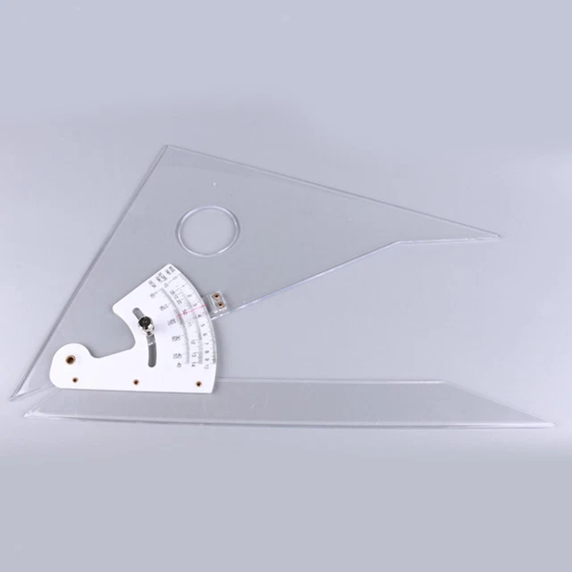 DRAFTING TRIANGLE RULER Metric Adjustable Graphic Scale Plain Edge ...