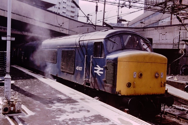 1980S BRITISH RAIL BR Diesel Loco 45107 Birmingham New St Railway Slide ...