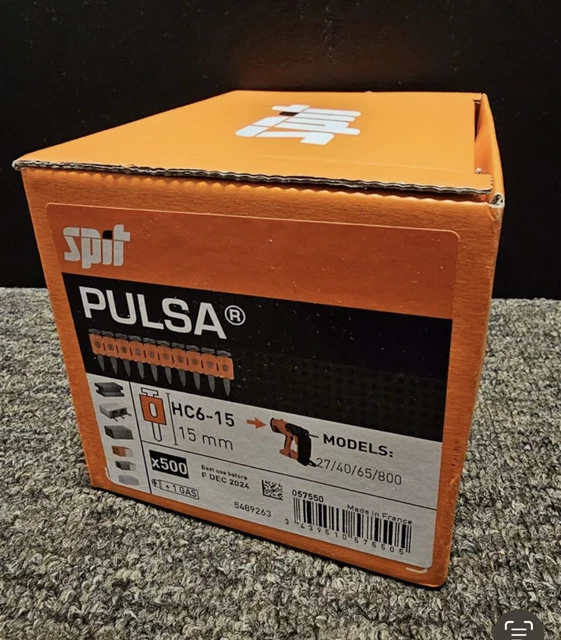 SPIT PULSA 800 Nails 500 HC6-15 with Gas 15mm £32.00 - PicClick UK