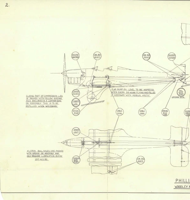 MILES HAWK 1930'S MAINTENANCE MANUAL rare archive historic detail plans ...